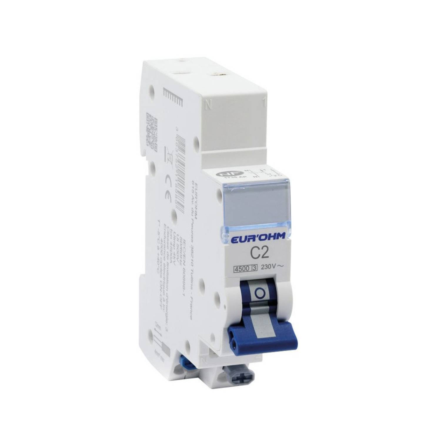 Disjoncteur RxProtect Eur'Ohm - 1P+N - 2A - 20302