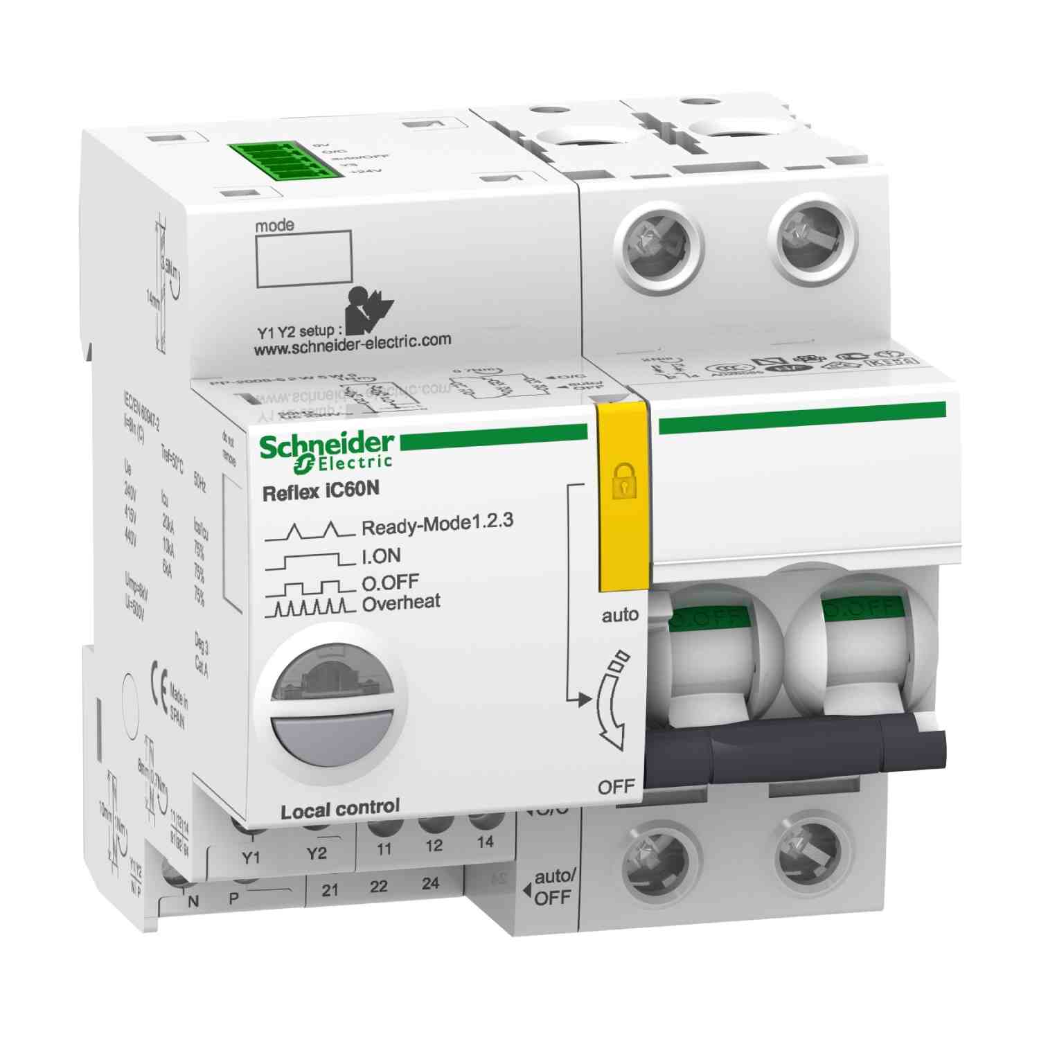 Disjoncteur Acti9 Reflex iC60N avec Ti24 Schneider - A9C61225