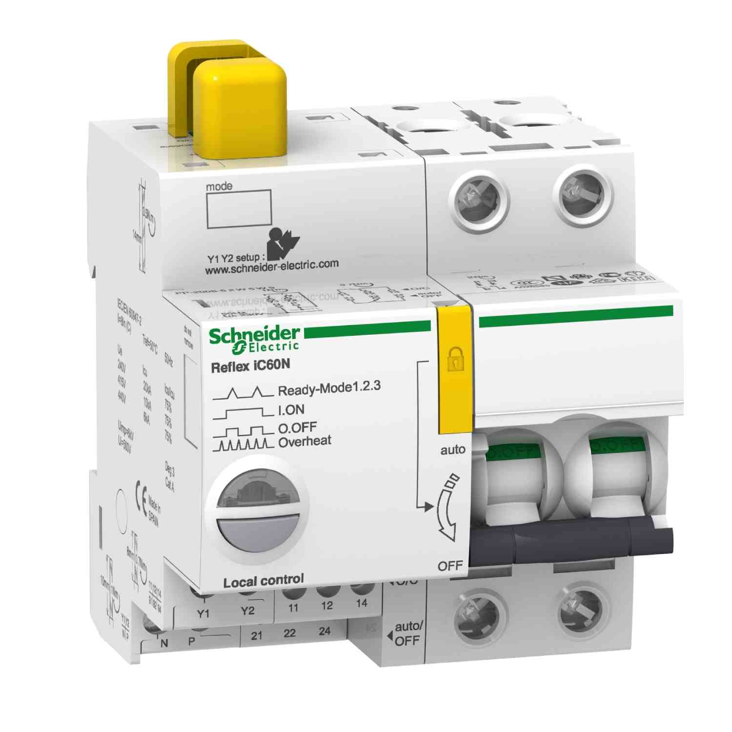 Disjoncteur Acti9 Reflex iC60N avec Ti24 Schneider - A9C63210
