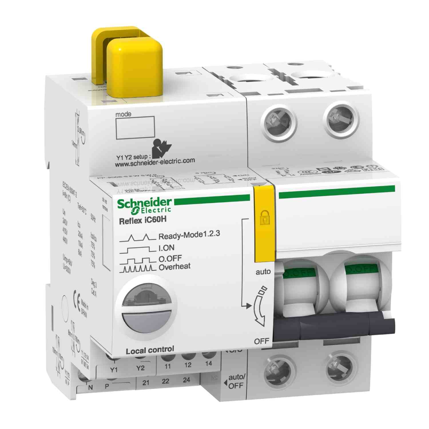 Disjoncteur Acti9 Reflex iC60H avec Ti24 Schneider - A9C66225
