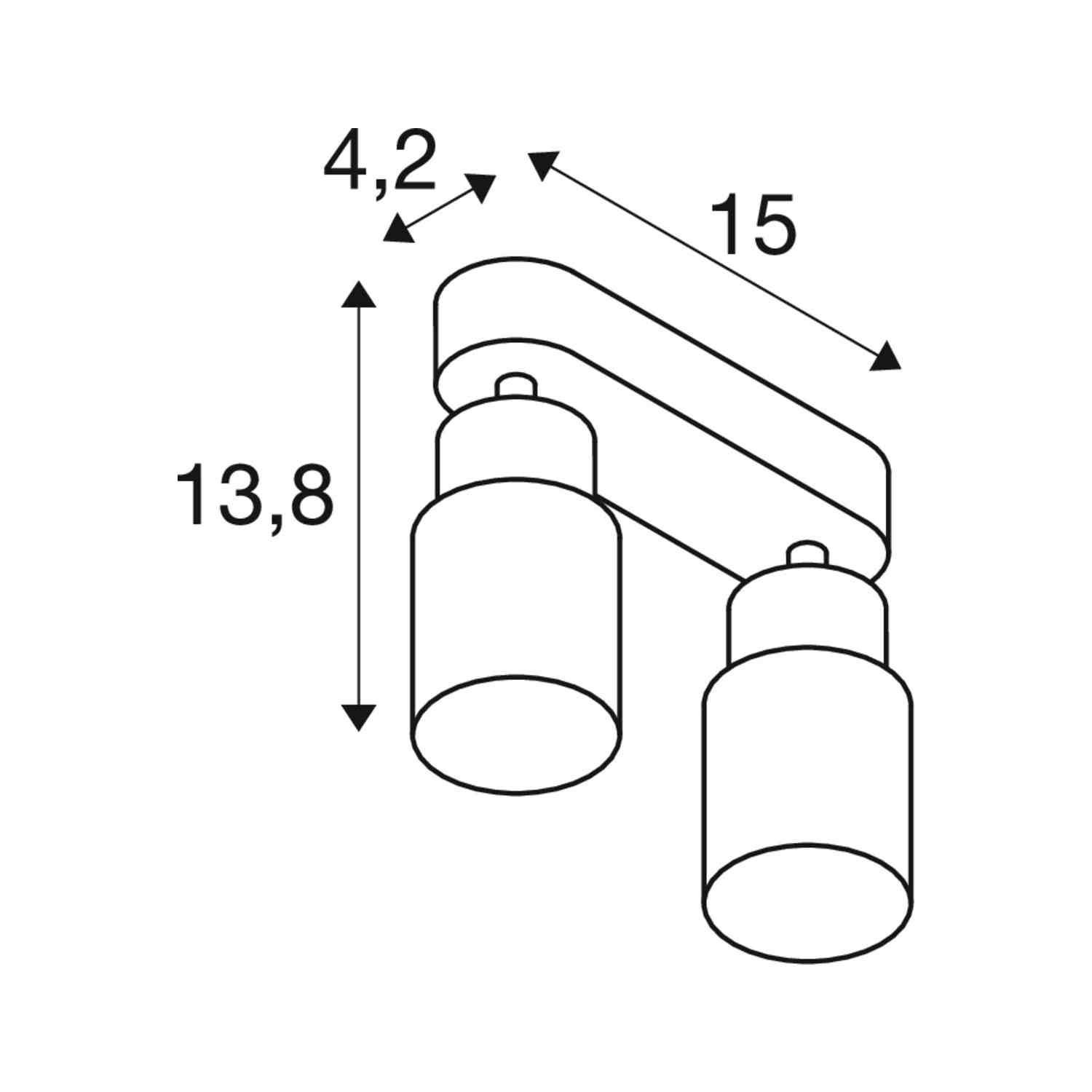 Double spot sur patère Tube Puri 2.0 [1008361 - SLV]