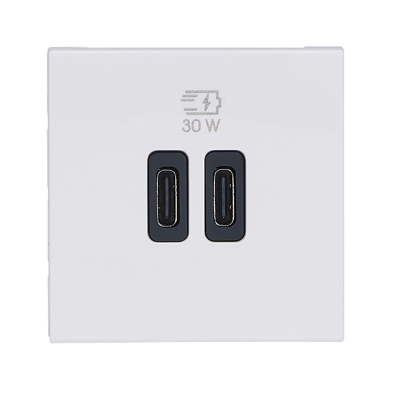 077631L Legrand - Prise double USB Mosaic - Type C - 3A - 30W - Blanc
