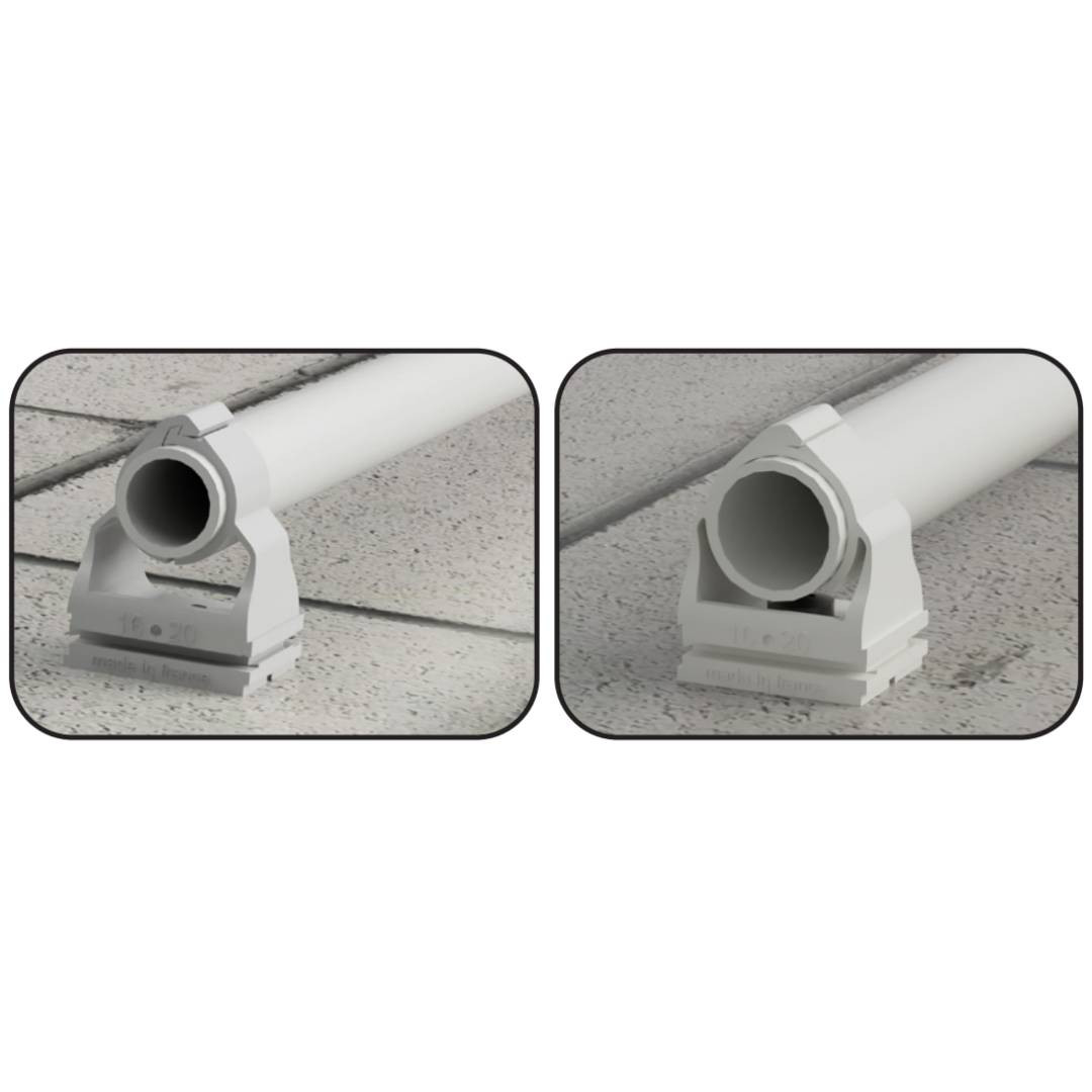 580162 Ram - Sachet de 10 Clipea Ram - Ø16-20mm - Blanc