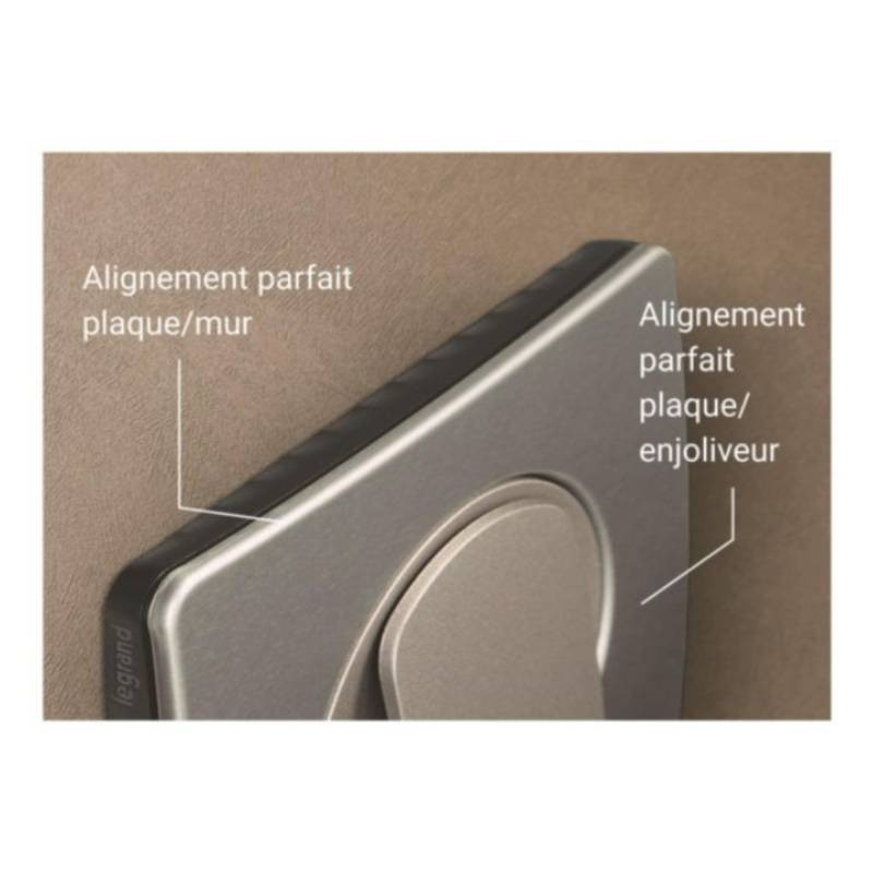 Plaque de finition Céliane 4/5 modules - Verre opale [CP2008 - Legrand]