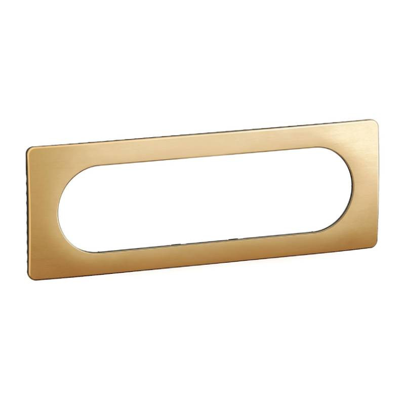 Plaque de finition Céliane 6/8 modules - Laiton satiné [CP1211 - Legrand]