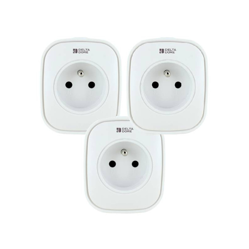 6353005x3 Delta Dore - 3 prises connectées Easy Plug E16EM