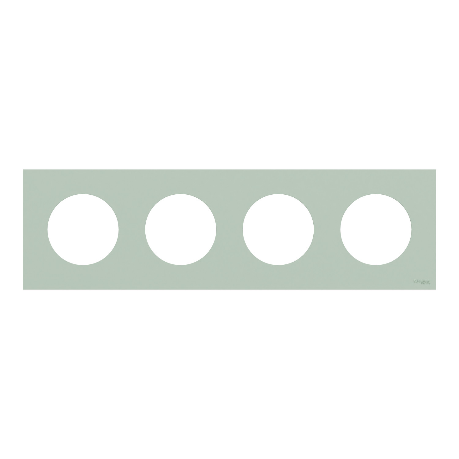 S903708 Schneider Electric - Plaque Odace - 4 postes - Vert jade