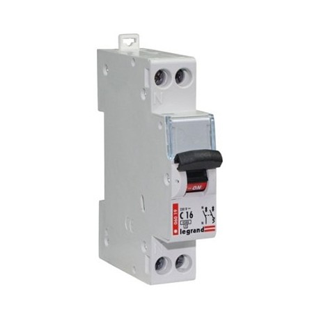 Disjoncteur LEGRAND 16A 1P+N courbe C 4,5/6kA 250V DNX3 Vis/Vis - 406774