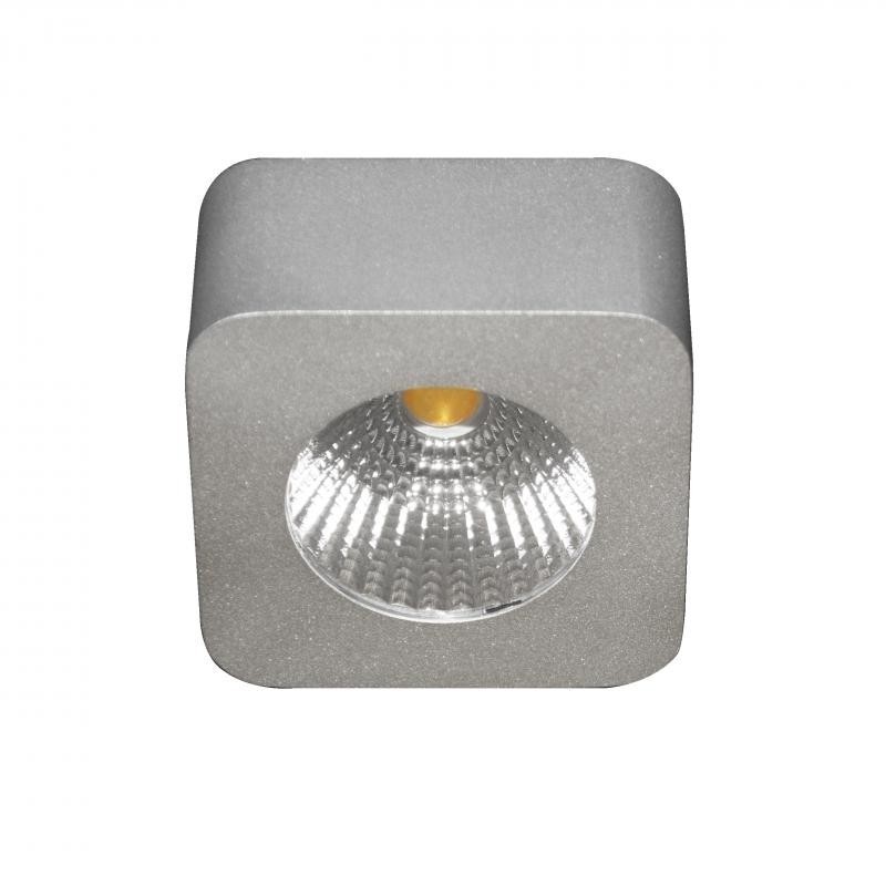 Spot en saillie apparent EVA 62R LED 5W carré fixe Argent