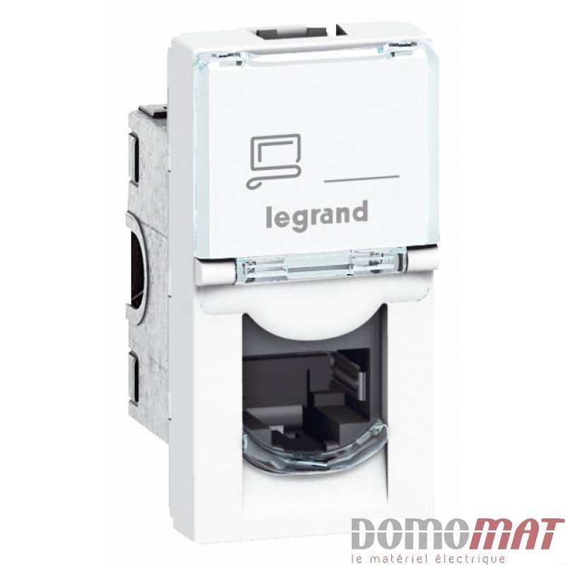 Prise RJ45 1 module de la gamme Mosaic par Legrand [076562]