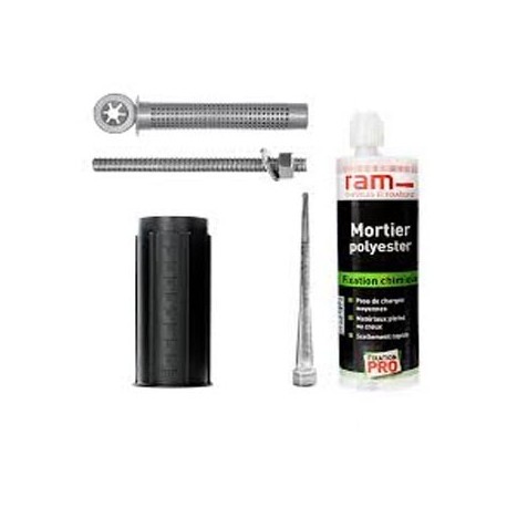 Kit de fixation chimique 300 ml - tamis 15x85