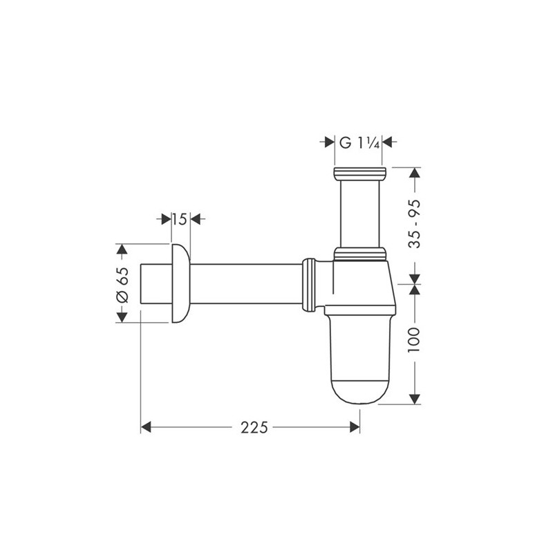 Siphon lavabo et bidet - Laiton
