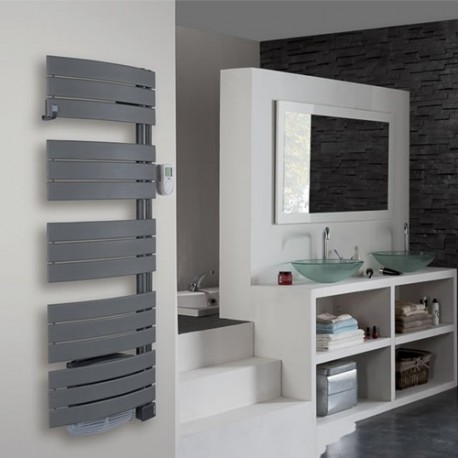 Radiateur sèche-serviettes Néfertiti mixte ventilo - 1000+1000W - Graphite
