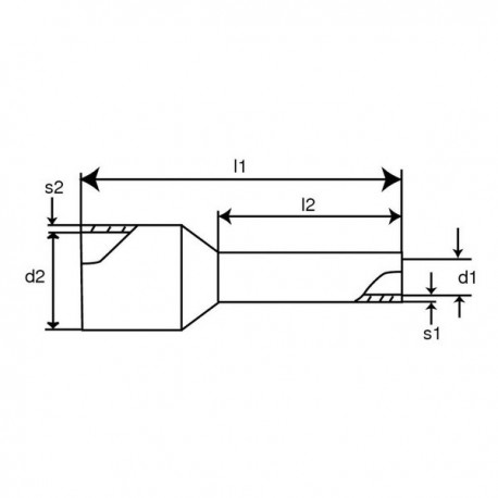 Embout de câblage simple - 16mm² - Blanc - Sachet de 100 pièces