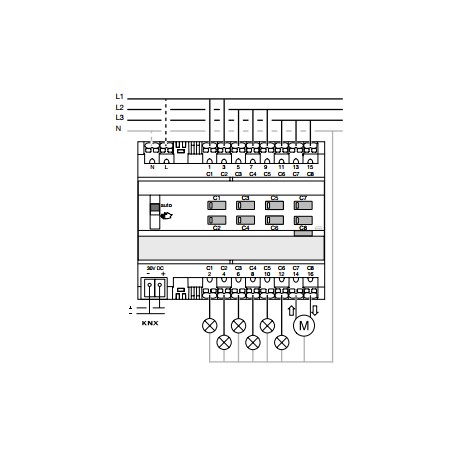 Module KNX 4 sorties - 16A/230V - Adapté pour les charges capacitives ...