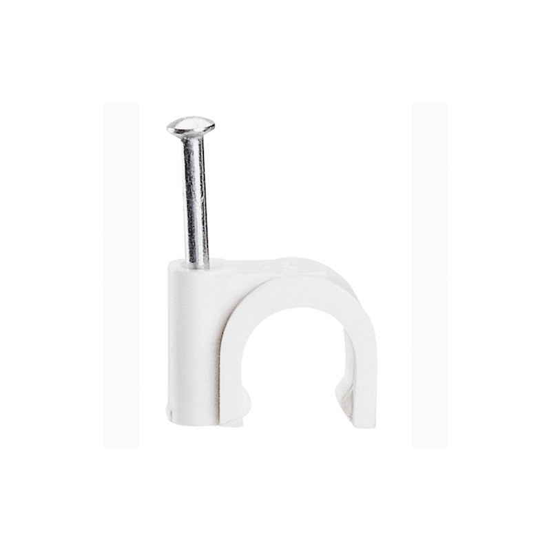 43524 - Boite 100 attaches Pontet 7x18mm Blanc Eur'Ohm