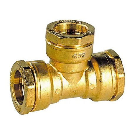 Raccord en T en laiton pour tube PE
