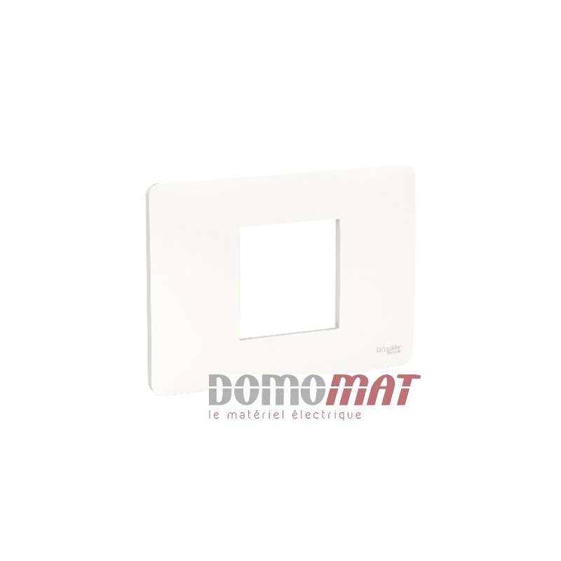 NU210218 - Plaque Blanche Unica Studio 2 modules - Schneider