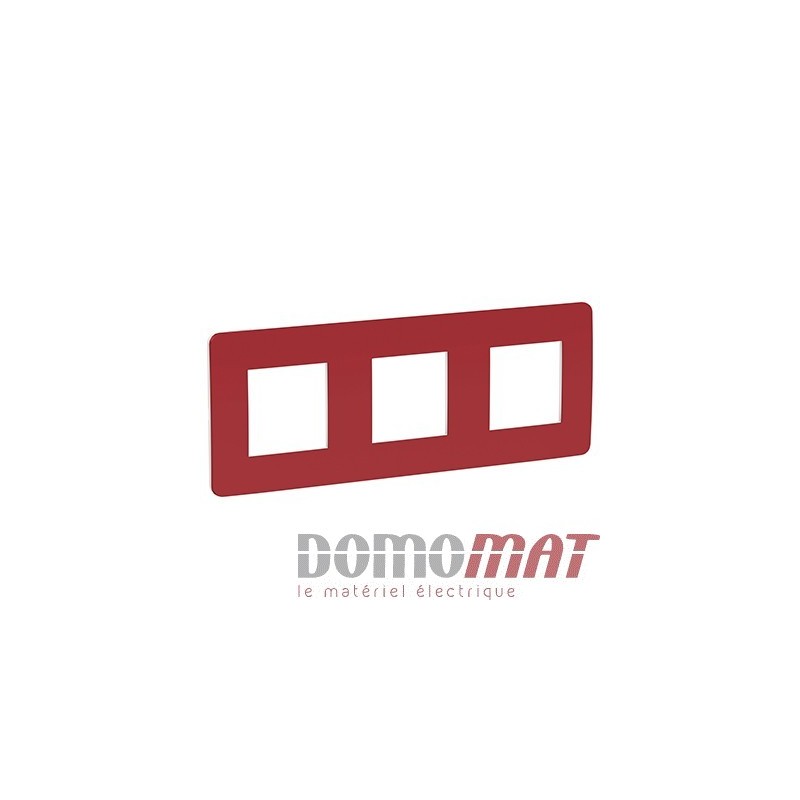La plaque rouge cardinal 3x2 modules de la gamme Unica Studio Color
