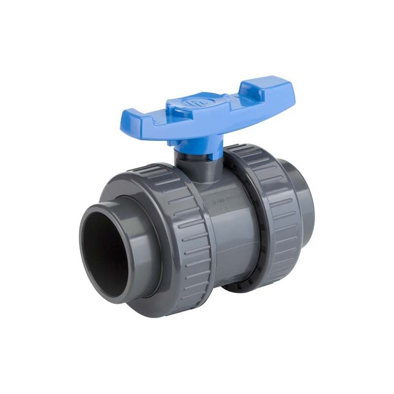 Vanne à bille PVC-UH femelle/femelle VSA22I200 par Tecno Plastic