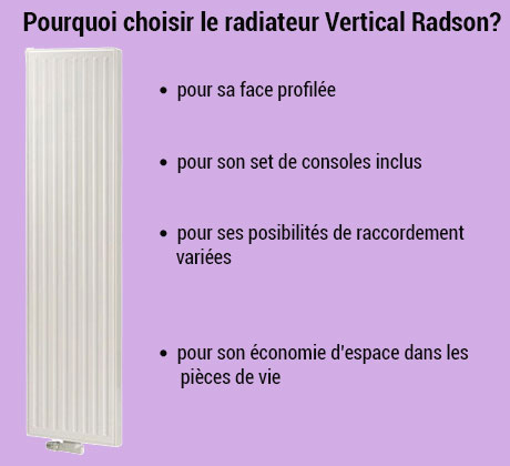 [VR - Radson] Radiateur Eau chaude Vertical Blanc