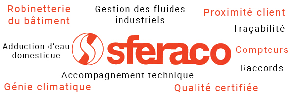 Fabricant Sferaco, Robinetterie, raccords & compteurs